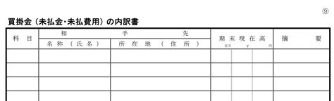 法人経理・税務担当者向け：勘定科目内訳明細書のうち、「買掛金 未払金・未払費用 の内訳書」の記載方法 中小企業様・ひとり会社様応援団の税理士ブログ