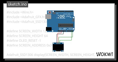 OLED Dispaly Wokwi ESP32 STM32 Arduino Simulator