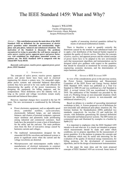 Pdf The Ieee Standard 1459 What And Why