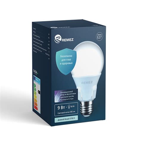 Remez LED A60 9W лампа с температурой 5700К – купить в Москве по цене ...