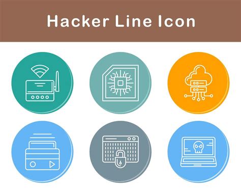 Hacker Vector Icon Set 21431329 Vector Art At Vecteezy