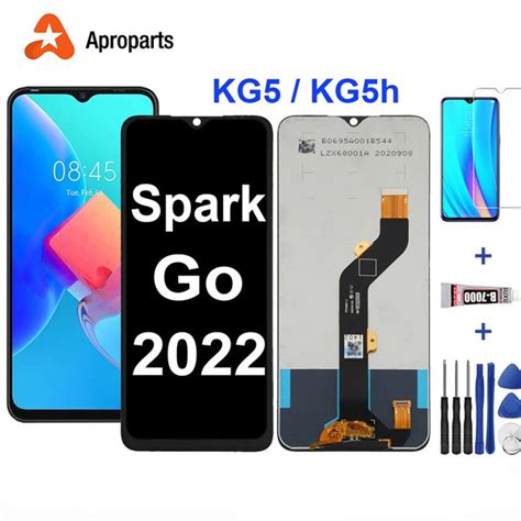 Дисплей для Tecno Spark Go 2022 Bd4 Kg5 Kg5h сенсорный ЖК экран без рамки купить с доставкой