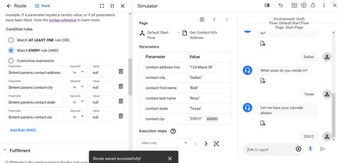 Dialogflow Cx Dialogflowcx Parameters Get Set Page Transition Does Not Occur Stack Overflow