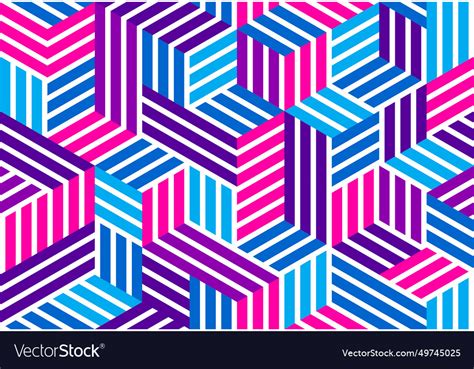 Seamless Cubes Background Lined Boxes Repeating Vector Image