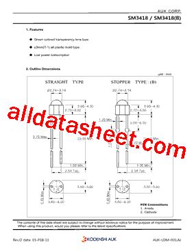 Sm3418 Datasheetpdf Kodenshiauk Corp