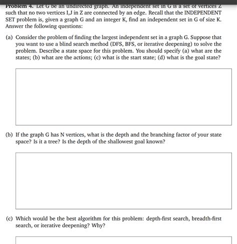 solved problem 4 let g be an undirected graph an