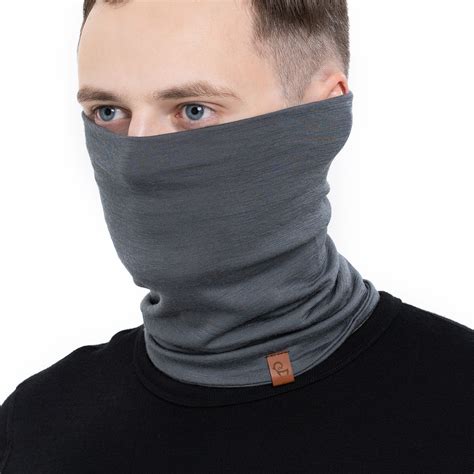 Mens Merino Neck Gaiter Black Menique