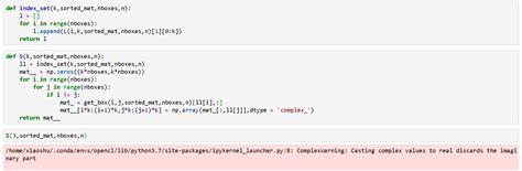 Python How To Work Out Complexwarning Casting Complex Values To Real Discards The Imaginary