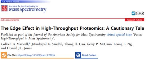 News In Proteomics Research The Edge Effect In Proteomics Is A Real Thing