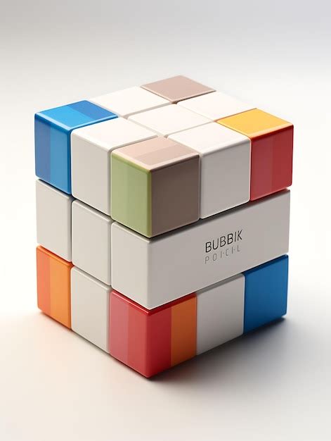 Premium Photo Photo Of Rubiks Cube Shaped Box Puzzle Inspired Design Cardboard Pack Blank