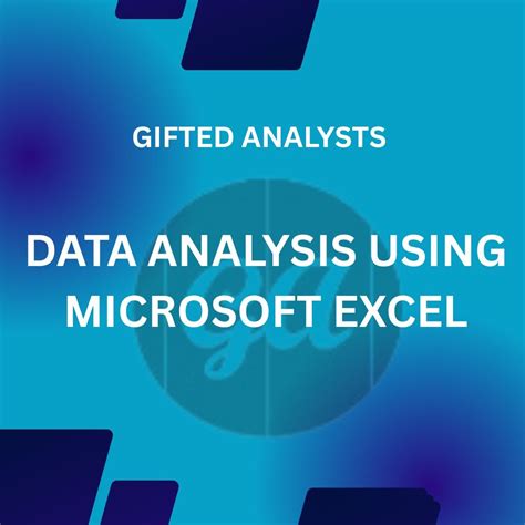 Data Analysis Using Microsoft Excel Ted Analysts