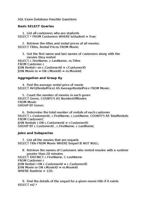 Sql Basics Notes Sql Notes Commands Select Used To Retrieve Data