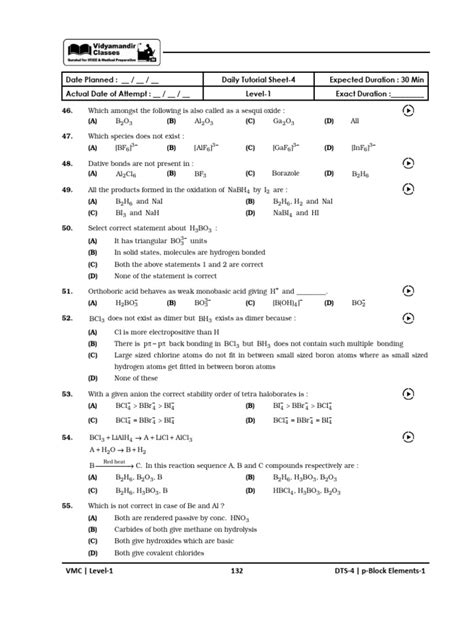 P Block Dts 4 Pdf Atoms Chemical Compounds