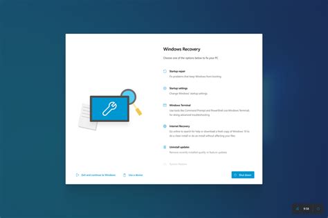 Heres A Redesigned Windows Recovery Ui R Windows Redesign