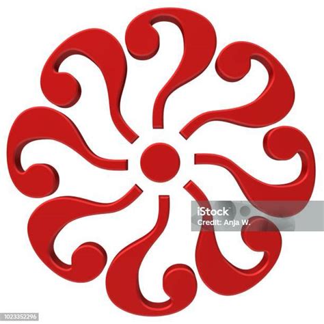 흰색 배경에 고립 된 기호 아이콘 문장 부호 서명 빨간색 물음표 3d 원 심문 포인트 요청 0명에 대한 스톡 사진 및 기타