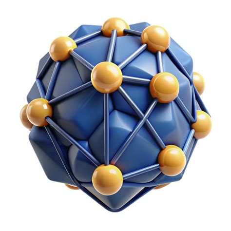 Networked Polyhedron Abstract D Structure PNG