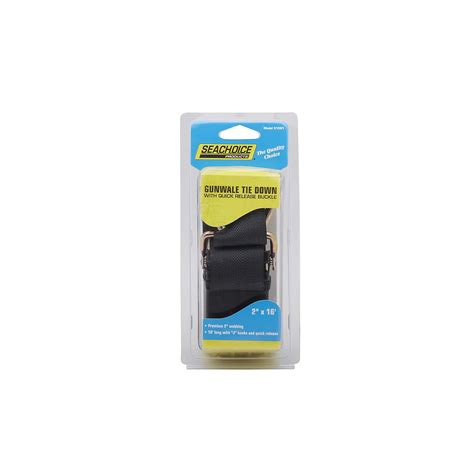 Seachoice Premium Gunwale Trailer Tie Down Strap 2″ Wide Black C