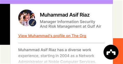 Muhammad Asif Riaz Manager Information Security And Risk Management At Gulf Air The Org
