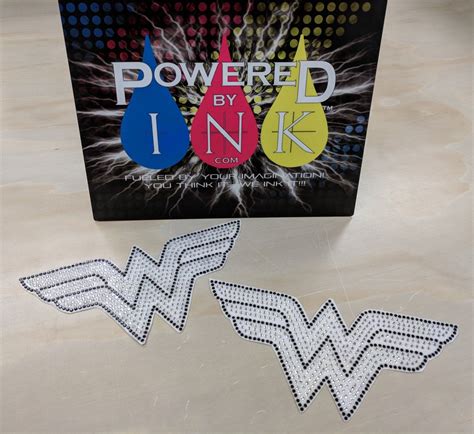 W Woman Bling Rhinestone Decal Hotfix Superhero Car Window