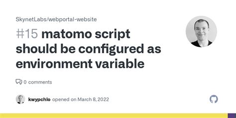 matomo script should be configured as environment variable · issue 15