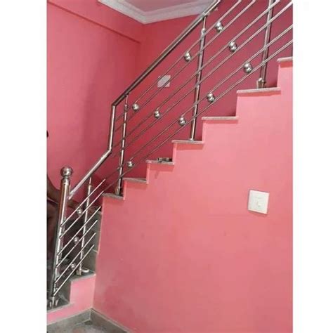 Silver Stairs Ss Staicase Pillar Railing For Home At Rs 650 In Karanja