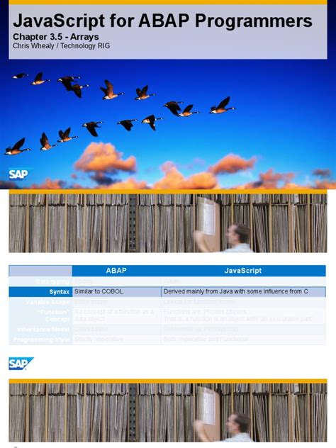 Javascript For Abap Programmers Chapter 35 Arrays Pdf Array
