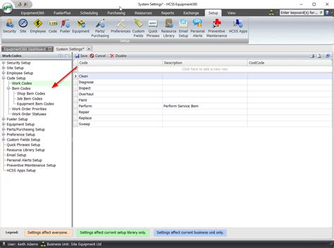 How To Setup Cost Codes Within Work And Item Codes