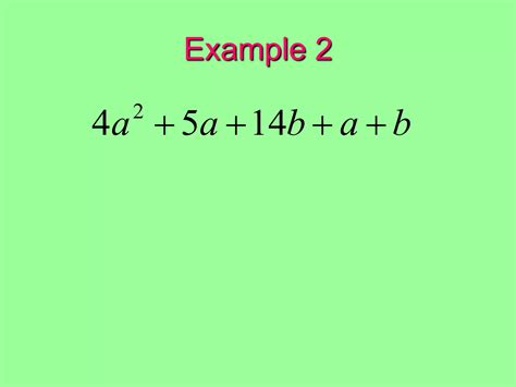 Math Simplifying Algebraic Expressions Ppt