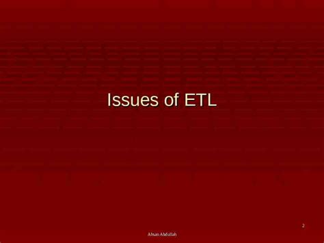 Virtual University Of Pakistan Data Warehousing Lecture 17 Issues Goslide
