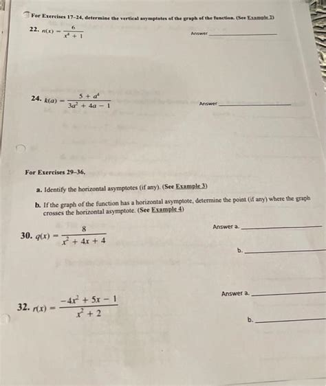 Solved For Exercises Determine The Vertical Chegg