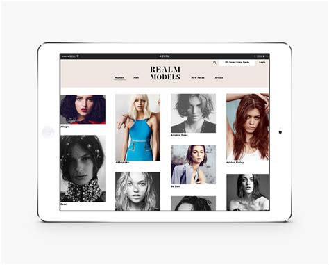 Realm Models Website Behance