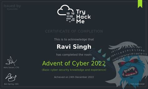 Tryhackme Adventofcyber2022 Adventofcyber Cybersecurity Cyber