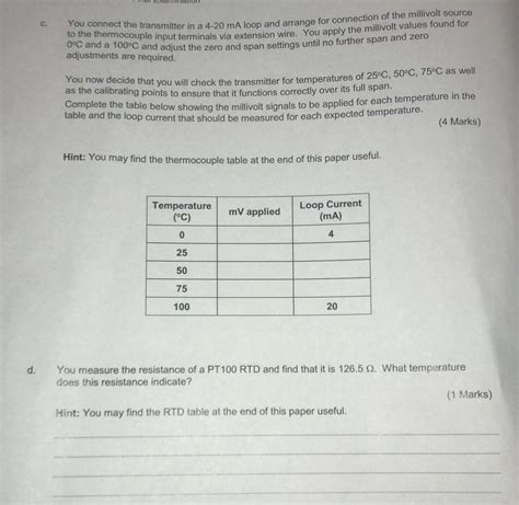 The Transmitter In A 4 20 MA Loop And Arrange For Chegg Com