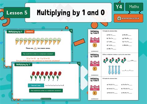 Year 4 Multiplication And Division Multiply By 1 And 0 Lesson 11 Grammarsaurus