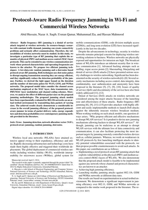 Pdf Protocol Aware Radio Frequency Jamming Inwi Fi And Commercial