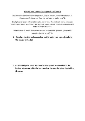 Particle Model Of Matter Revision Aqa Gcse Physics Topic 3 Teaching Resources
