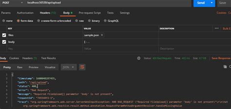Java Required Fileupload Parameter Body Is Not Present In Spring