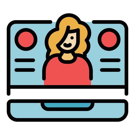 Video Conference Speaker Icon Color Outline Vector 15074909 Vector Art At Vecteezy