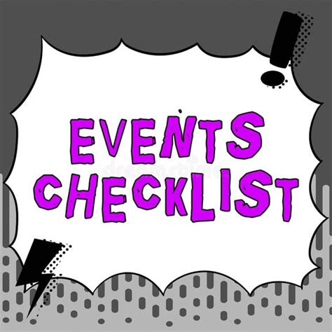 Inspiration Showing Sign Events Checklist Business Showcase Invaluable Tool For Successfully
