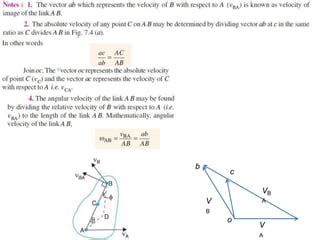 Velocity And Acceleration Analysis In Kinematics Of Mechanism PPTX