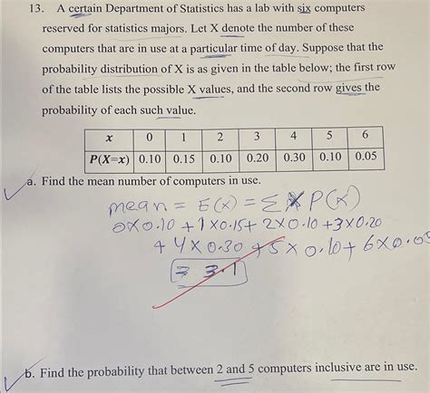 Solved A Certain Department Of Statistics Has A Lab With Six