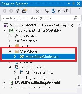 Xamarin Forms Create MVVM Data Binding Application