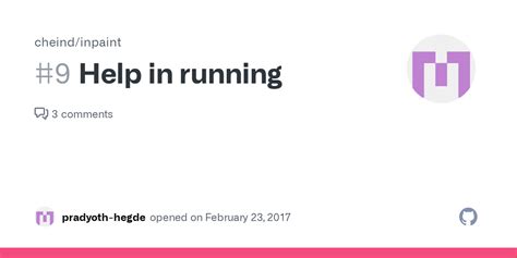 Help In Running Issue Cheind Inpaint GitHub