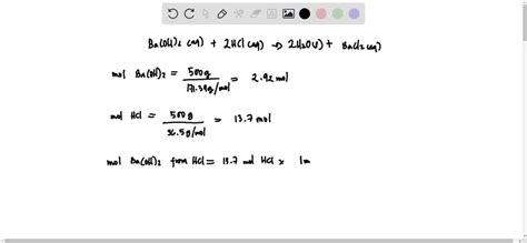 Solved For The Following Reaction 32 9 Grams Of Hydrochloric Acidare
