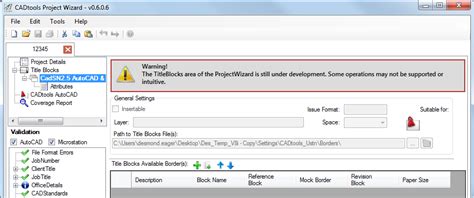 using the projectwizard new projectsettings txt workflow