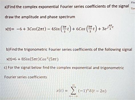 Solved The Solution Is Based On One Of These Theories Impulse Convolution Fourier Series