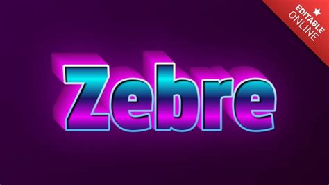 Zebre Retro Wave Vintage Text Effect Generator
