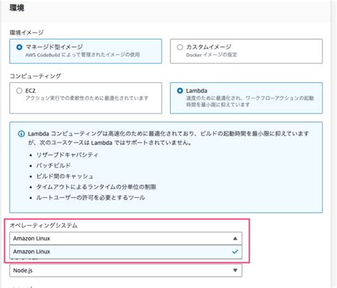 アップデート Aws Codebuild の Lambda コンピューティング環境でもカスタムイメージを使えるようになり、マネージド型