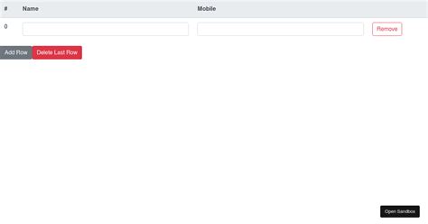 Table Using Hooks Codesandbox
