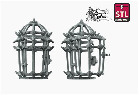 Round Jail Cages Stl Miniatures Wargaming Dandd Dnd Dungeon Artifacts